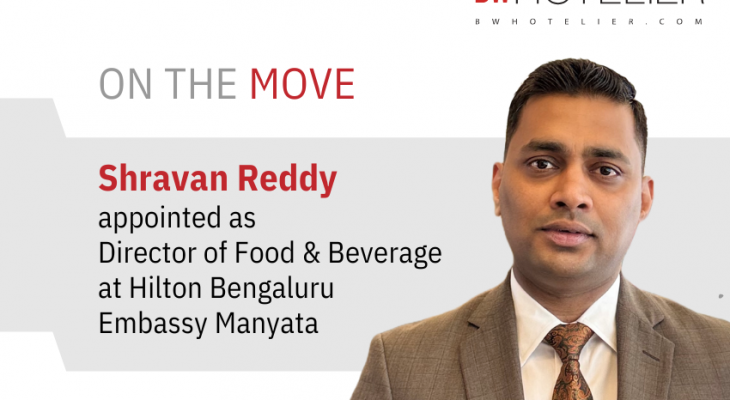 Hilton Bengaluru Embassy Manyata appoints Shravan Reddy as Director of Food & Beverage - BW Hotelier